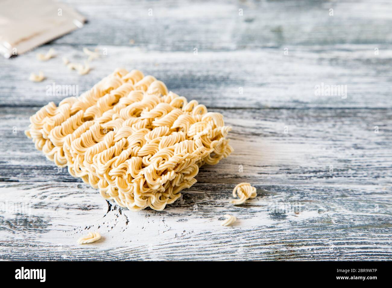 Instant noodles. Dry noodles raw food. Quick cooking noodle Stock Photo ...