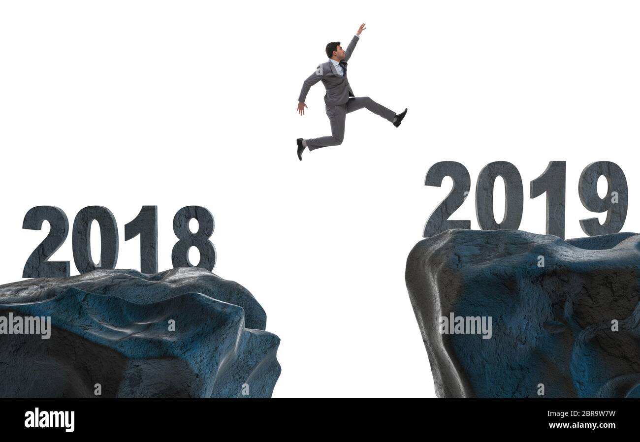 The concept of transition between 2018 and 2019 Stock Photo - Alamy