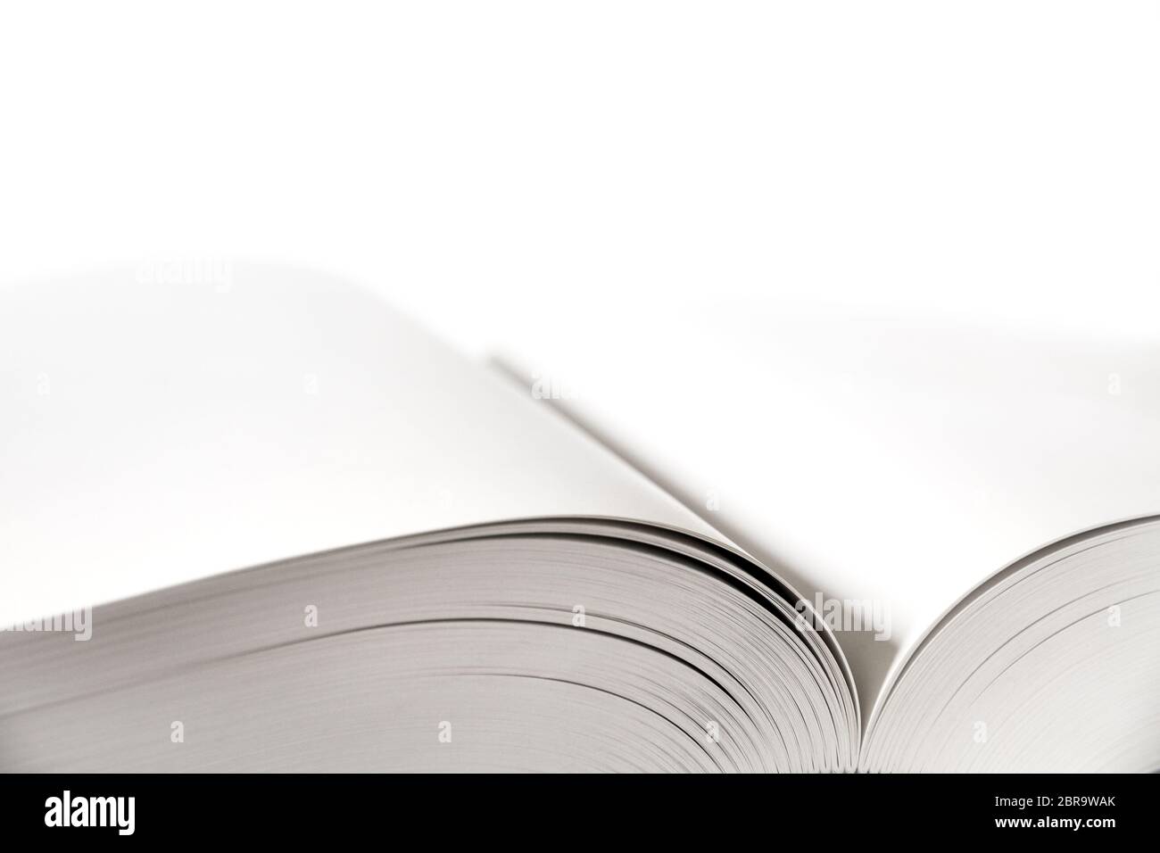 Open blank dictionary, book mockup on white background Stock Photo - Alamy