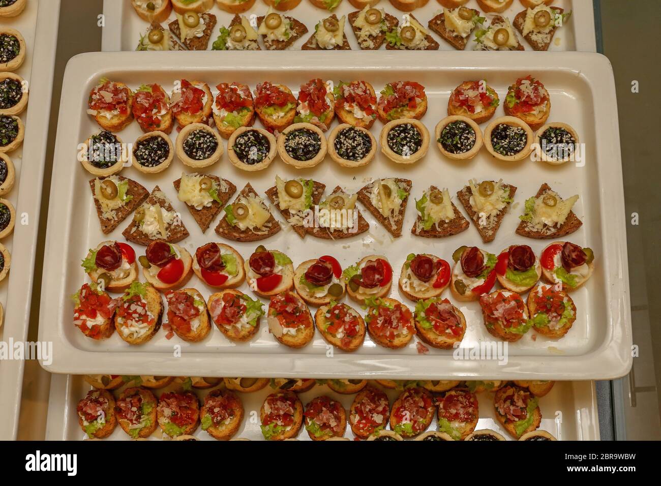 Small Bite Party Food Buffet Tray Variety Stock Photo - Alamy