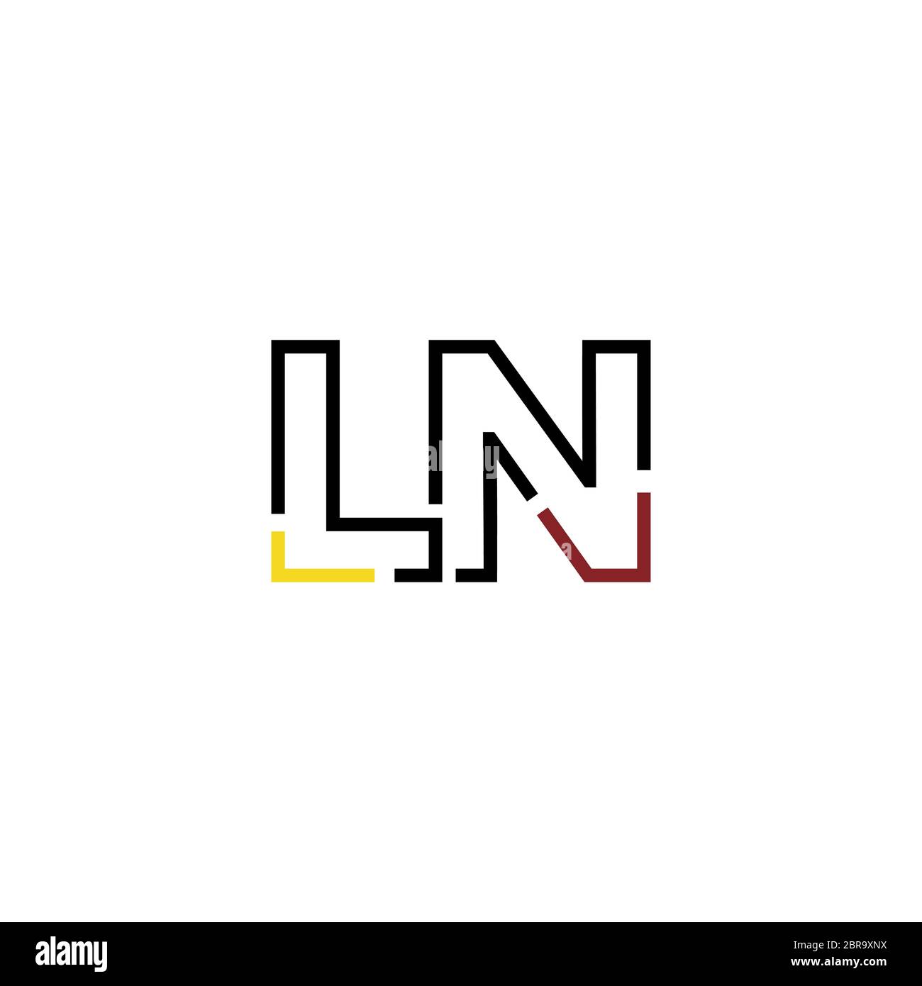 Letter ln vector vectors Stock Vector Images - Alamy