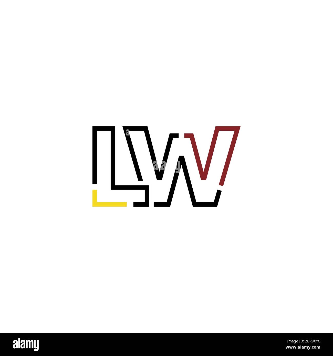 Lw alphabet Stock Vector Images - Alamy