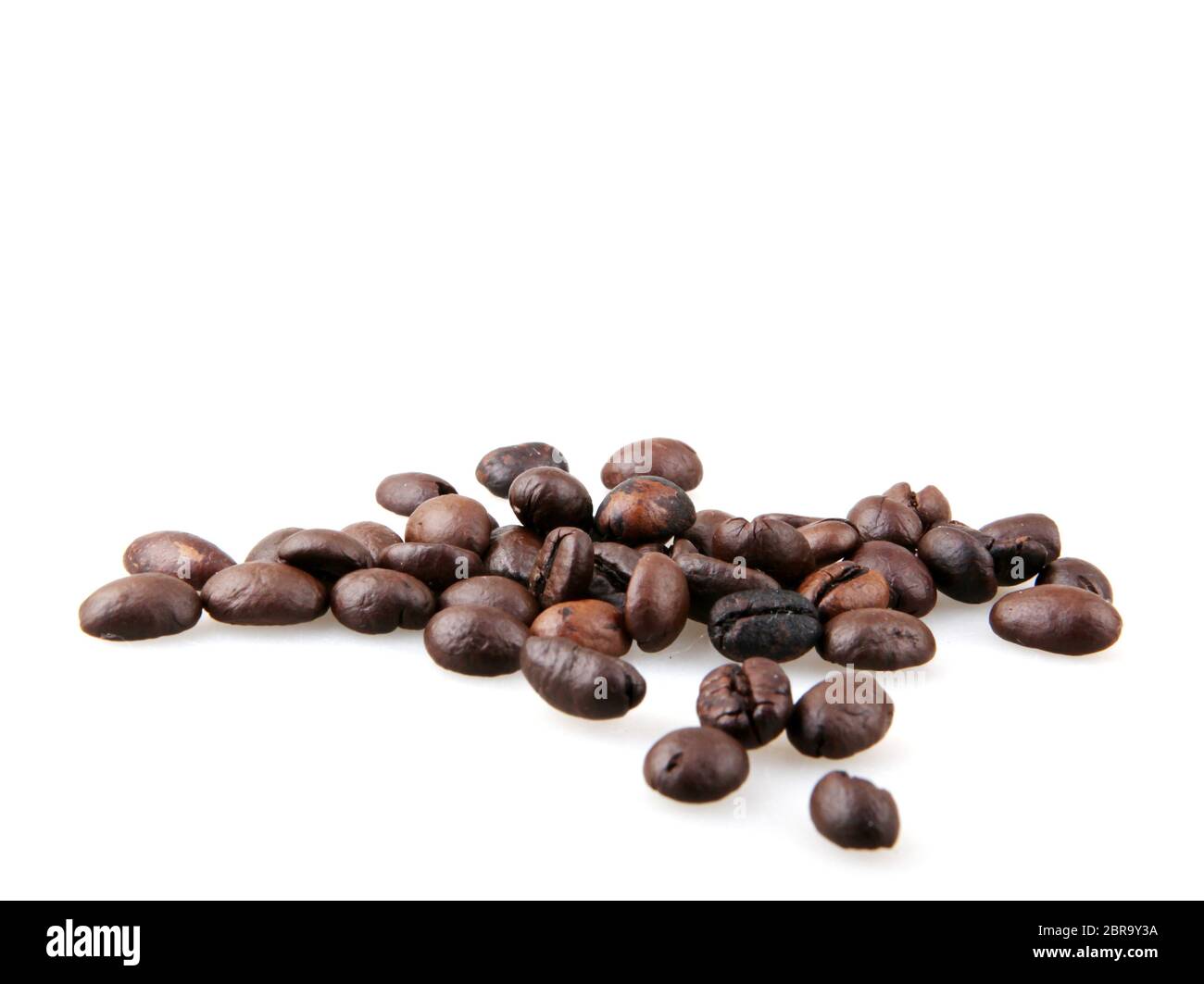 Coffee Beans Isolated On White Stock Photo - Alamy
