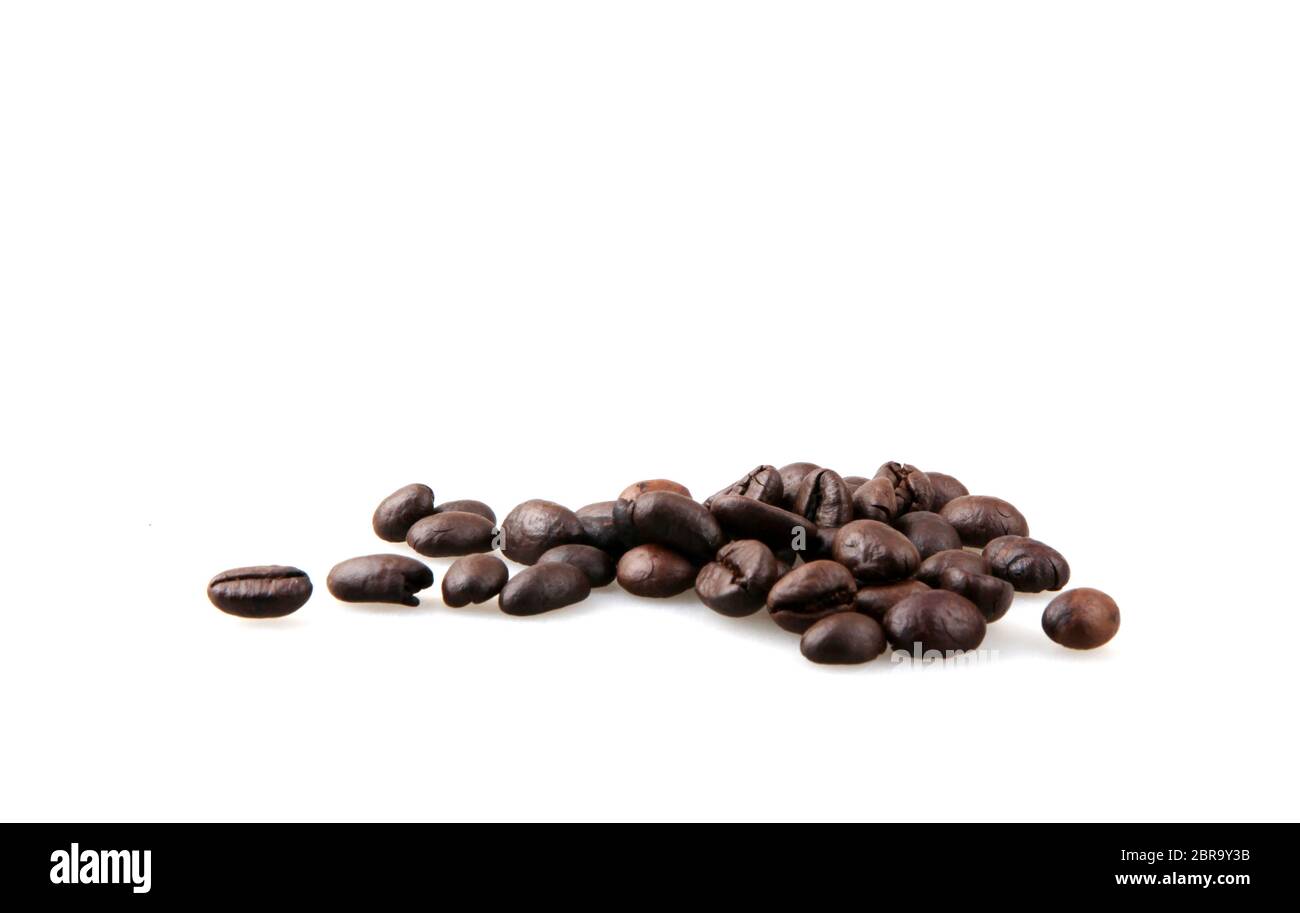 Coffee Beans Isolated On White Stock Photo - Alamy