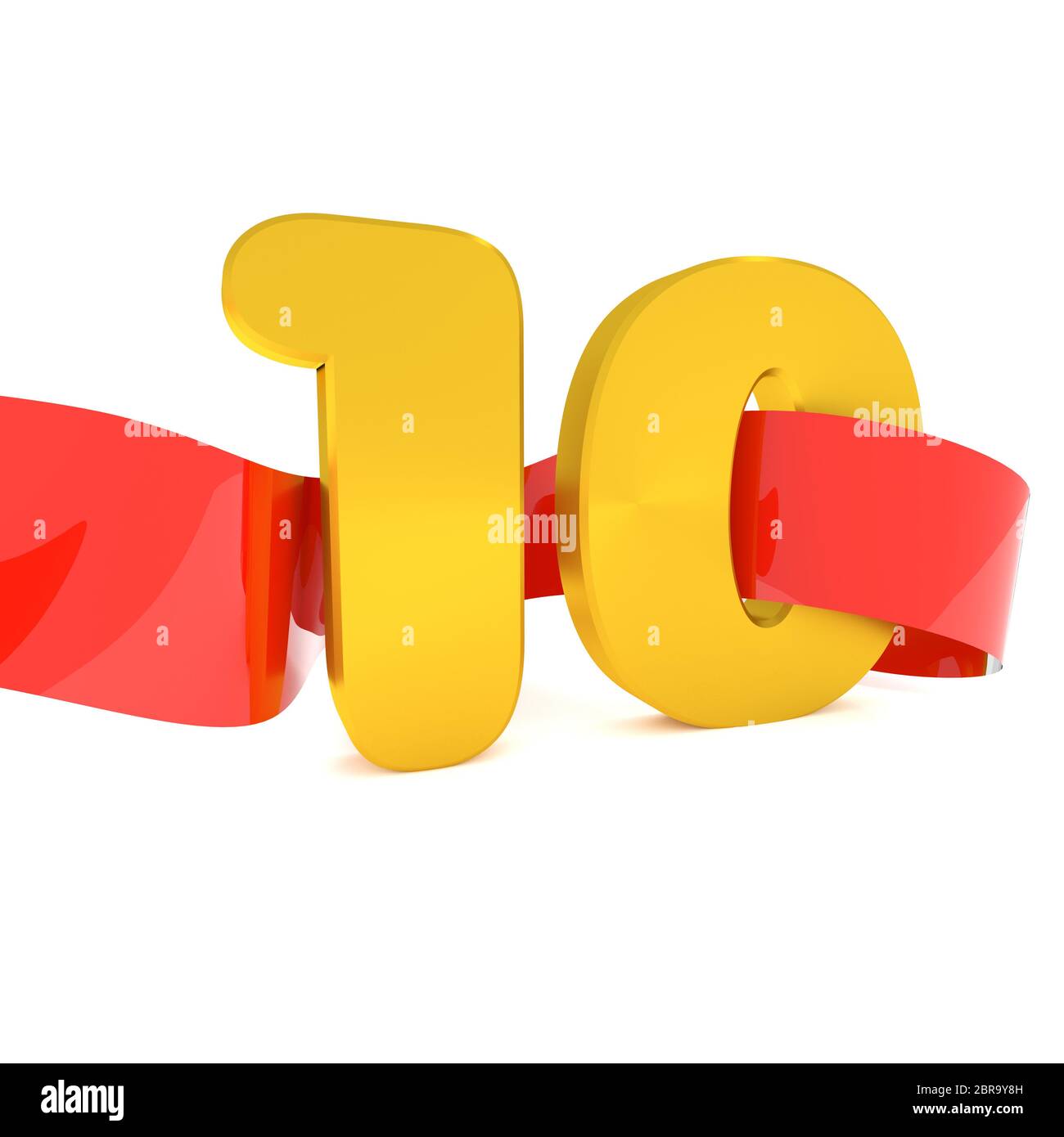 3d golden number 10 isolated hi-res stock photography and images - Alamy