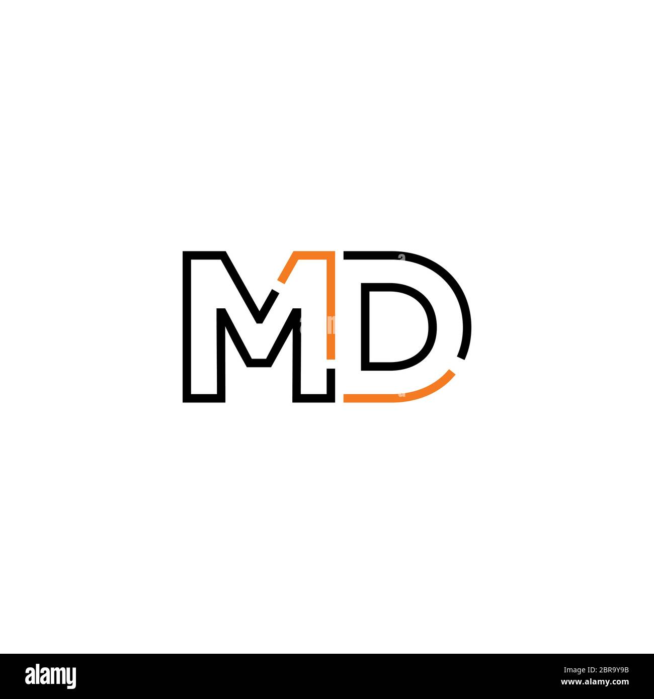 Md letter logo hi-res stock photography and images - Alamy