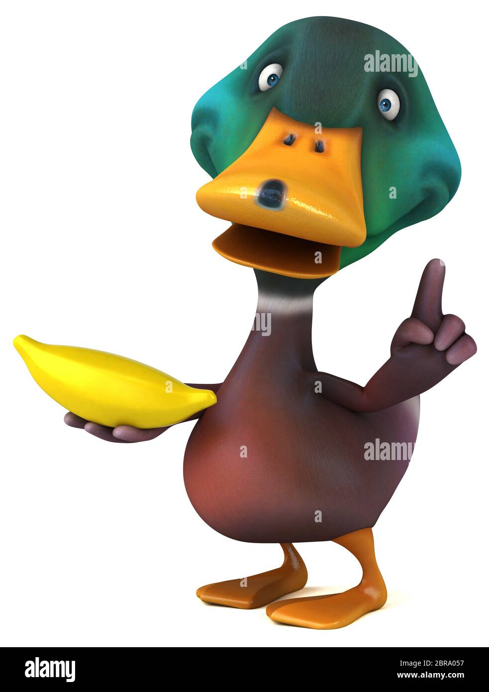 Fun duck - 3D Illustration Stock Photo - Alamy