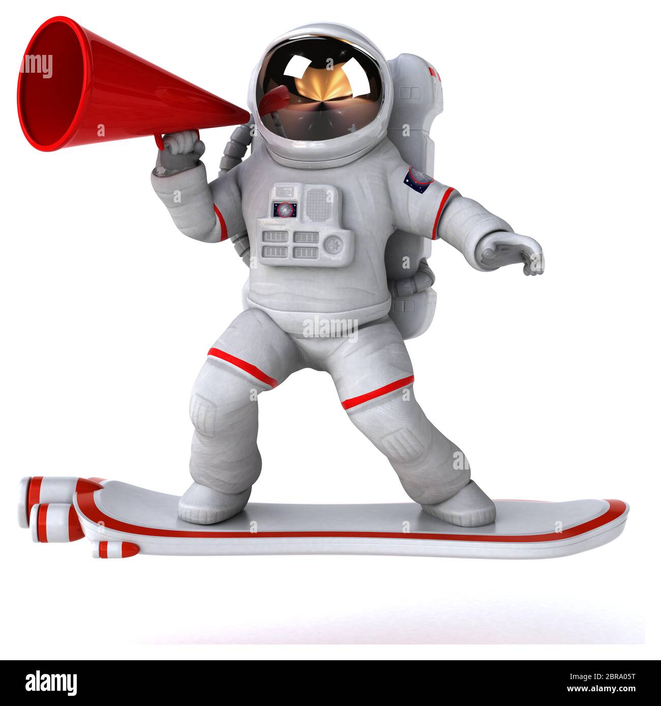 Fun astronaut - 3D Illustration Stock Photo - Alamy