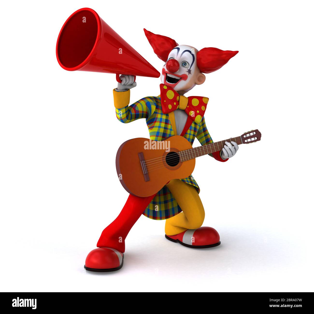 Fun clown - 3D Illustration Stock Photo - Alamy