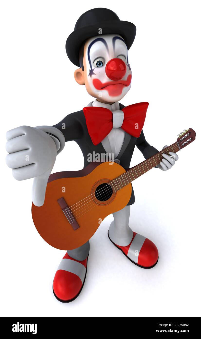 Fun clown - 3D Illustration Stock Photo - Alamy