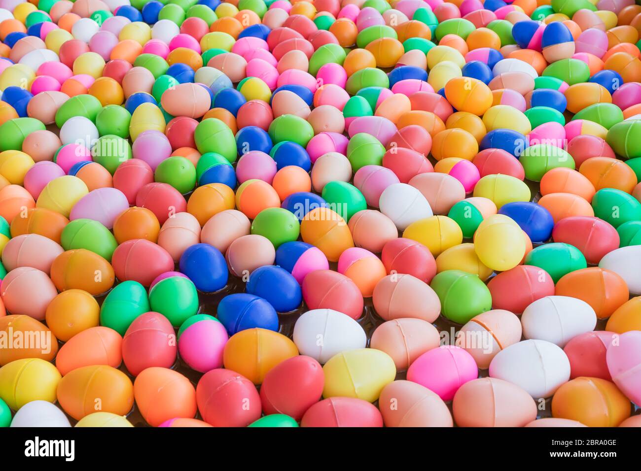 The Colorful easter eggs,Colorful plastic eggs toys floating on the ...