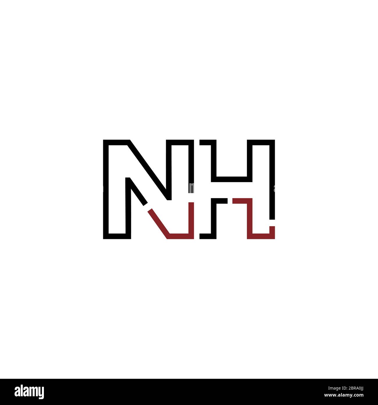 Letter nh logo vector vectors Cut Out Stock Images & Pictures - Alamy