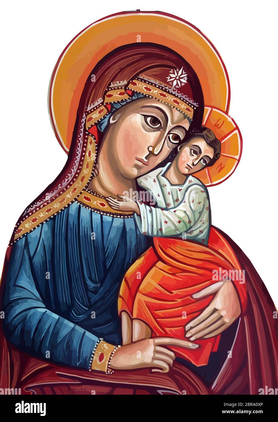 mary nazareth orthodox illustration church baby jesus theotokos holy ...