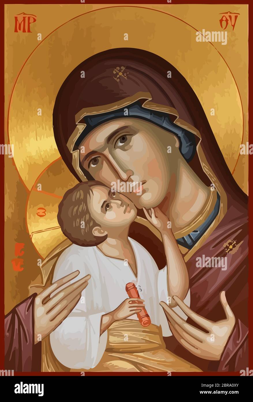 holy mary nazareth orthodox illustration church baby jesus theotokos ...