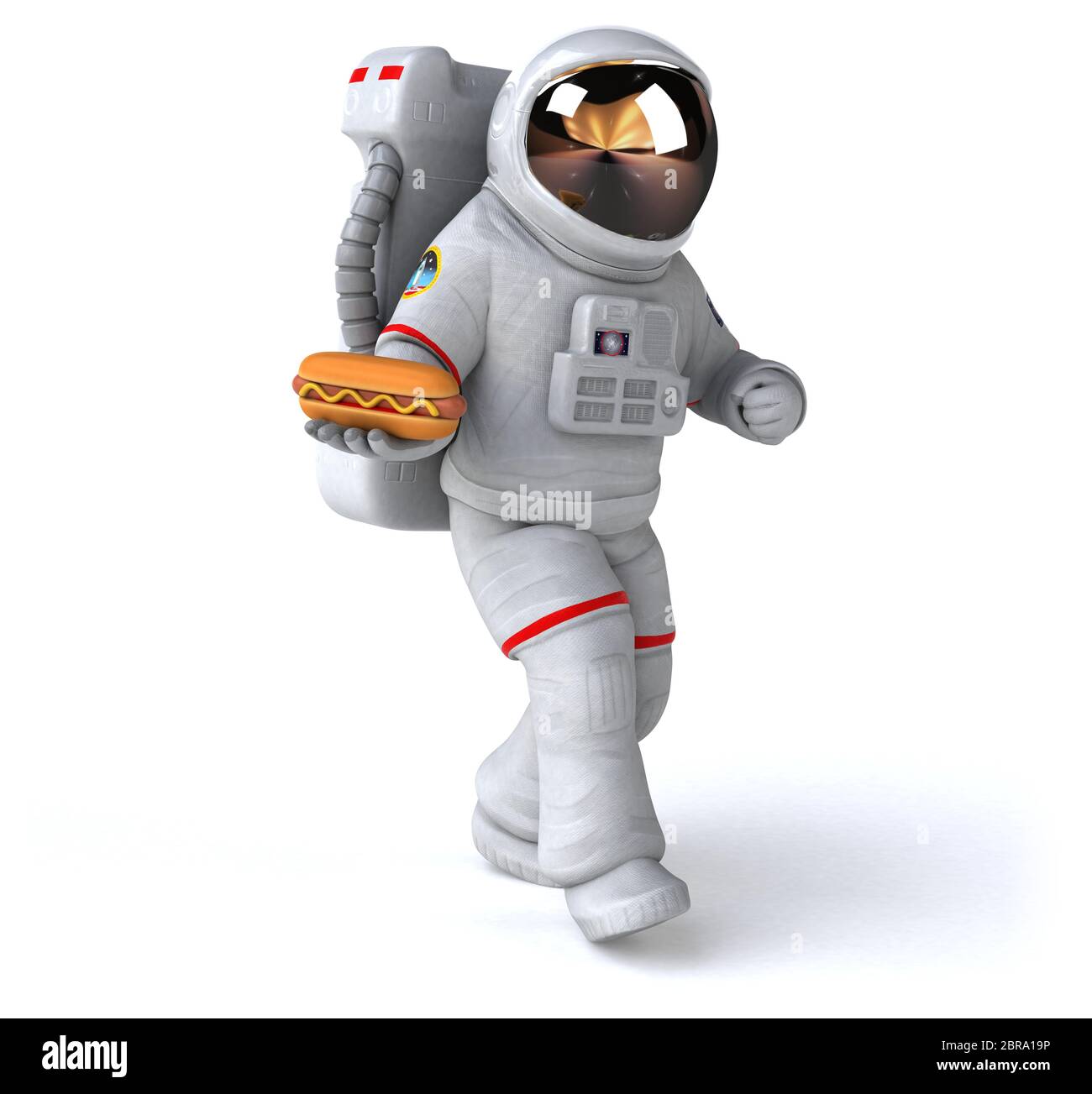 Fun astronaut - 3D Illustration Stock Photo - Alamy