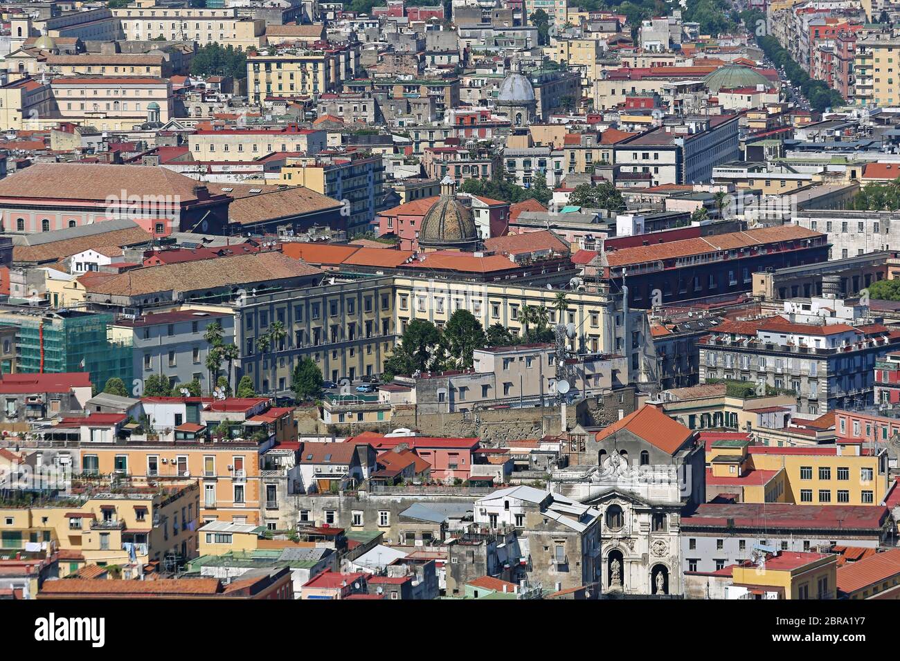 Aerial Shot of Naples City Center Buildings in Campania Italy Stock ...