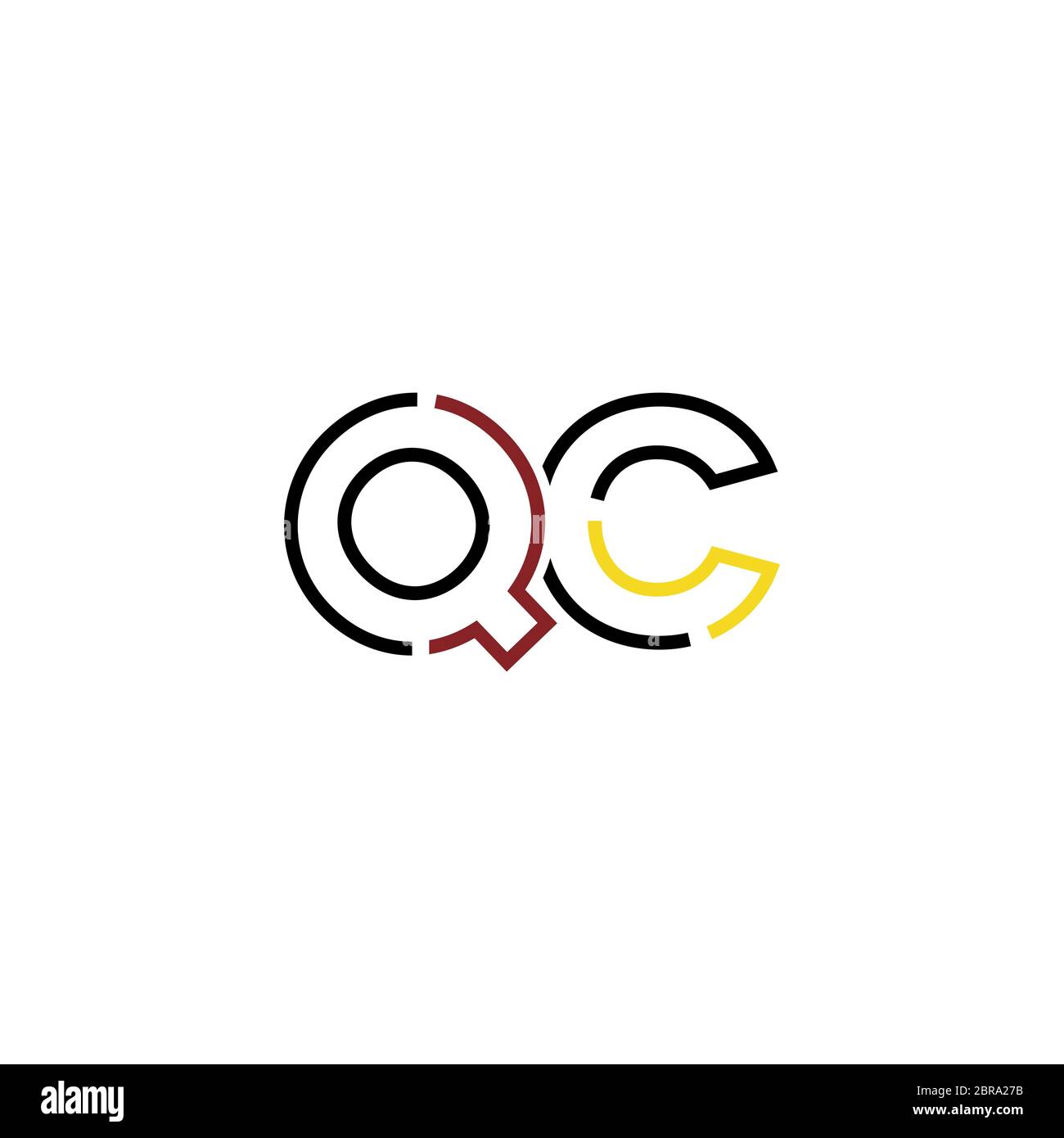 Qc logo design vector vectors hi-res stock photography and images - Alamy