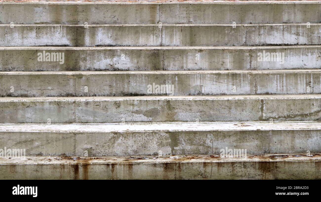 Old, stained concrete steps on the street Stock Photo - Alamy