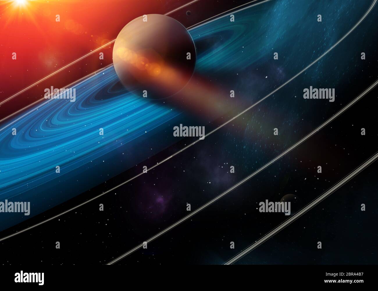 Celestial Art, Saturn planet in outer space showing the beauty of space ...