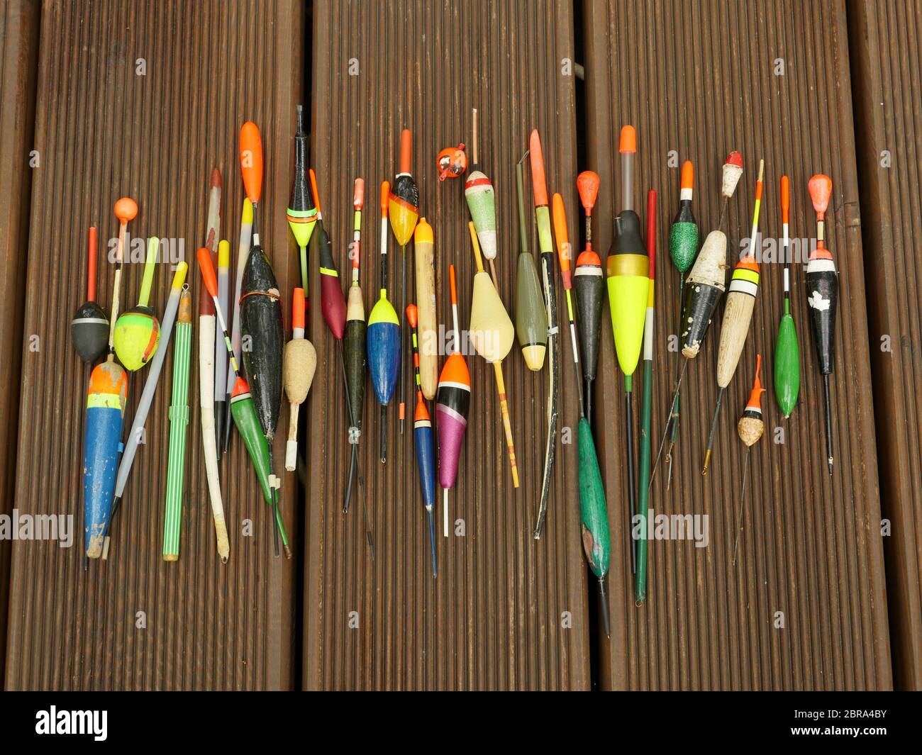 fishing bobbers collection close up Stock Photo - Alamy