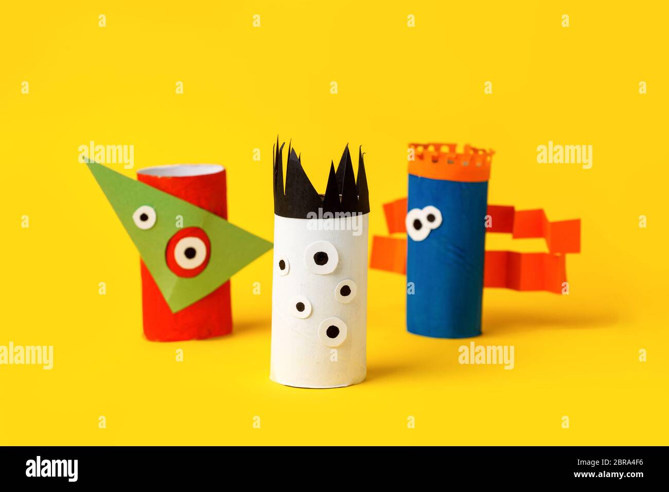 Kids art therapy, coronavirus pandemic. Halloween crafts, paper ...