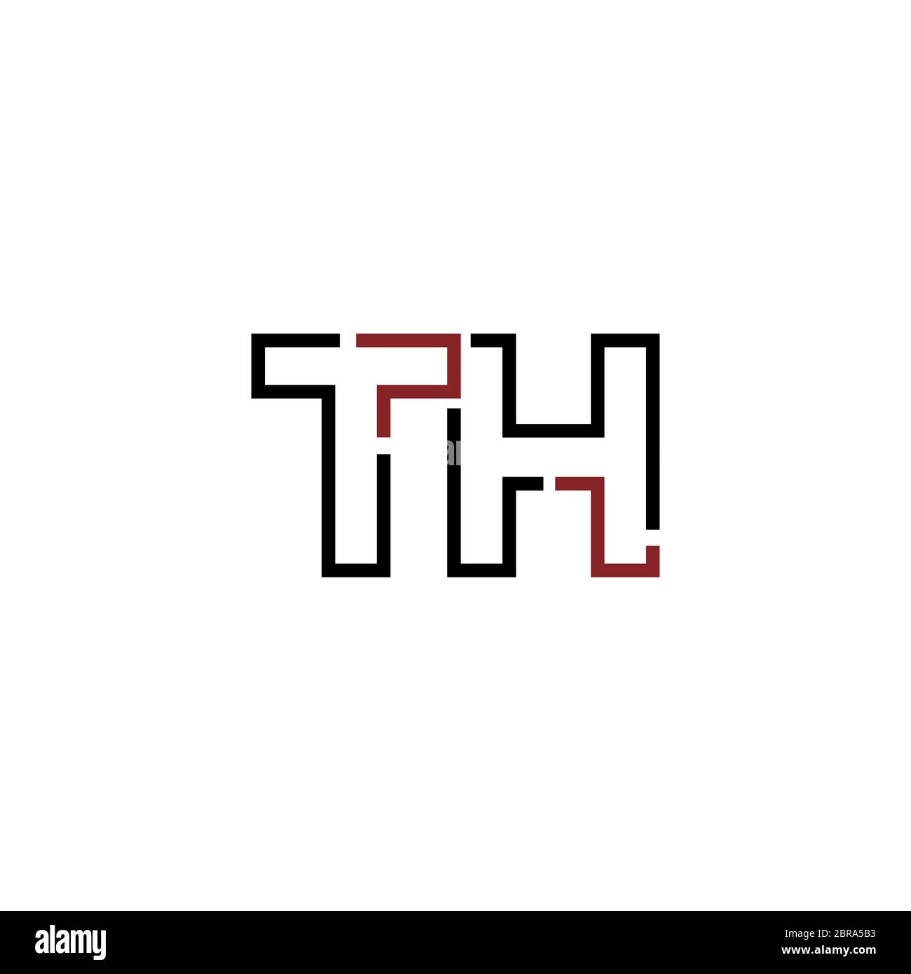 Th logo design hi-res stock photography and images - Alamy