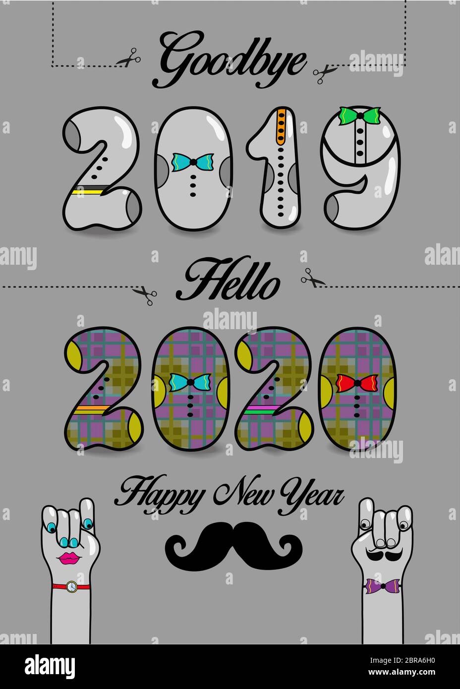 Goodbye 2020 cartoon hi-res stock photography and images - Alamy