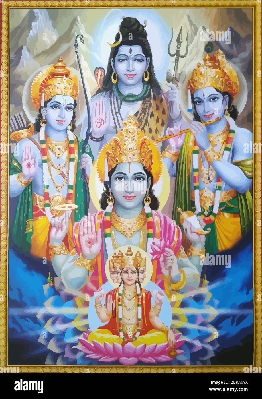 lord Brahma Vishnu krishna festival music hinduism culture mythology ...