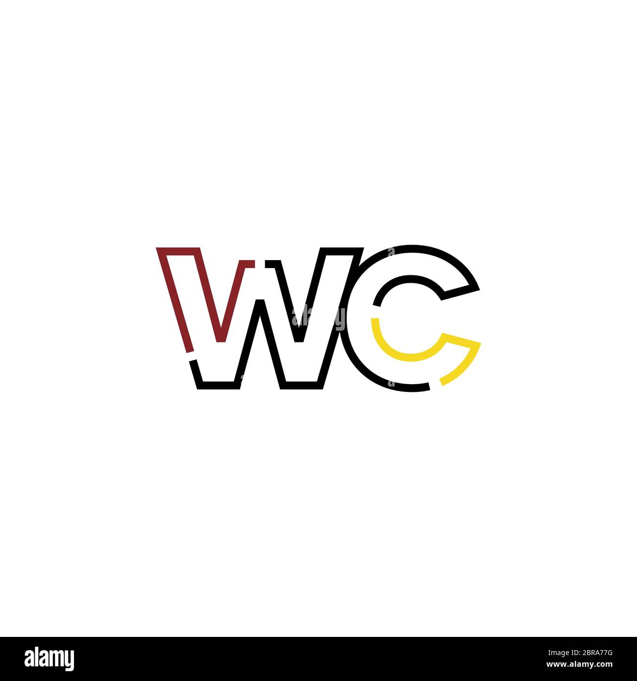Letter wc logo wc logo design hi-res stock photography and images - Alamy