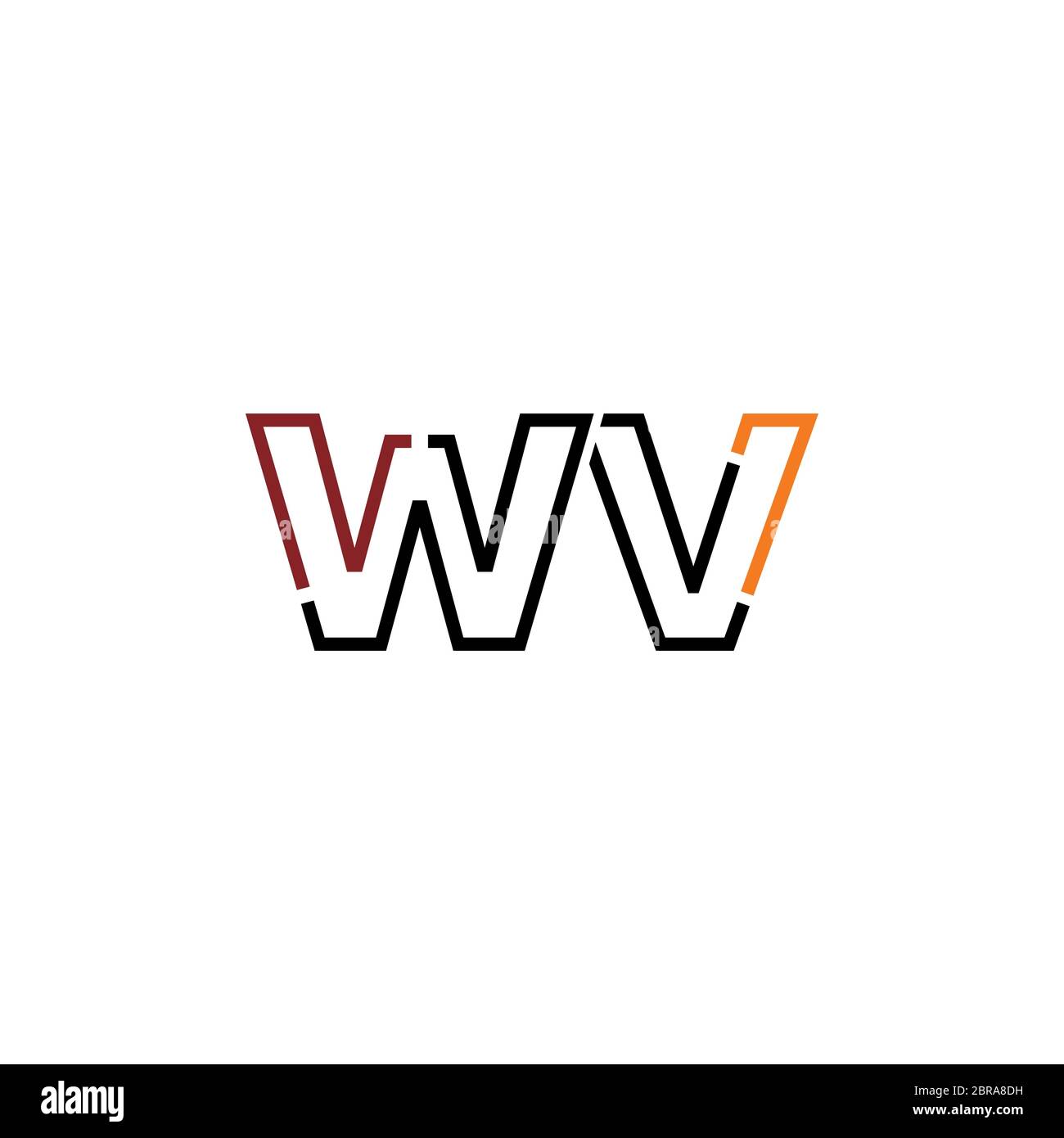 Letter wv logo hi-res stock photography and images - Alamy