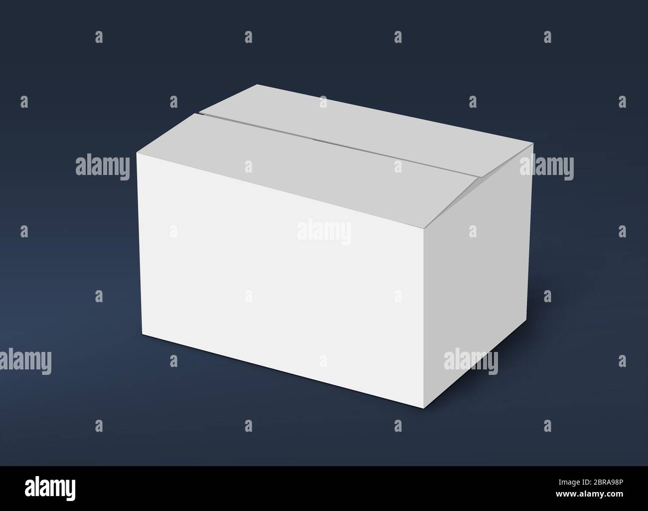3D white box on ground, mock up template ready for your design Stock ...