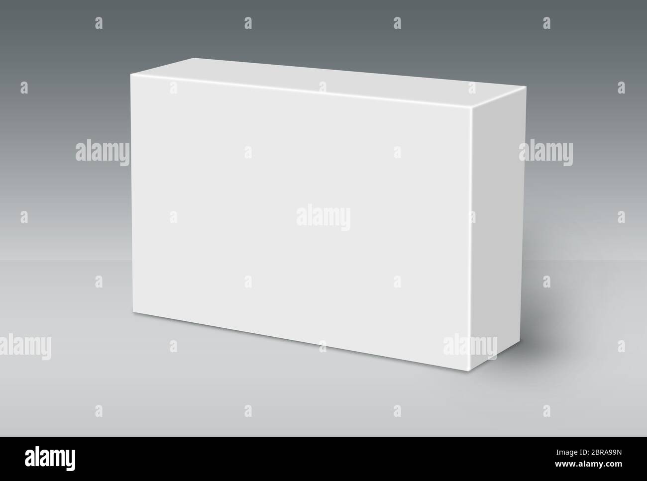 3D White Box on Ground, Mock Up Template Ready For Your Design ...
