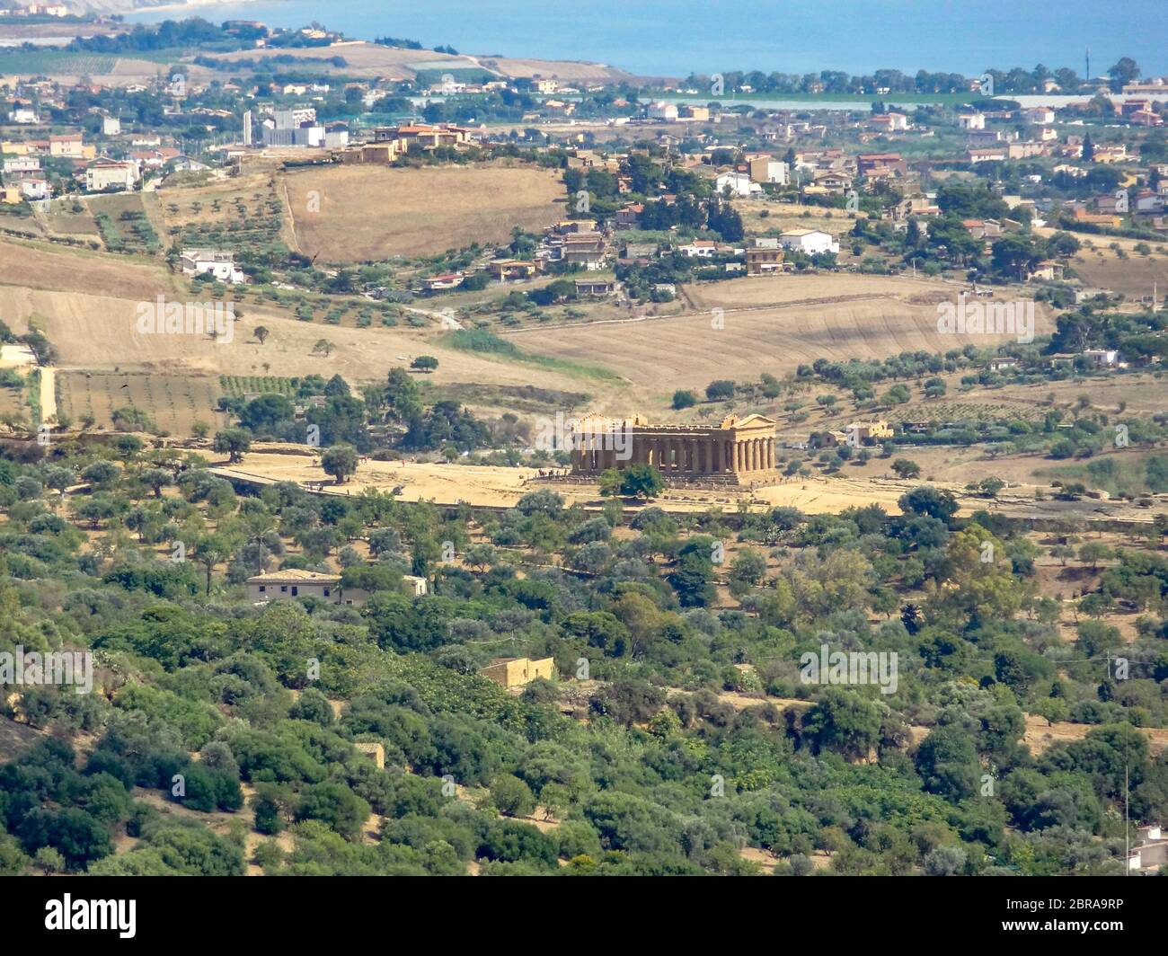 scenery around a city named Agrigento located in Sicily, Italy Stock ...