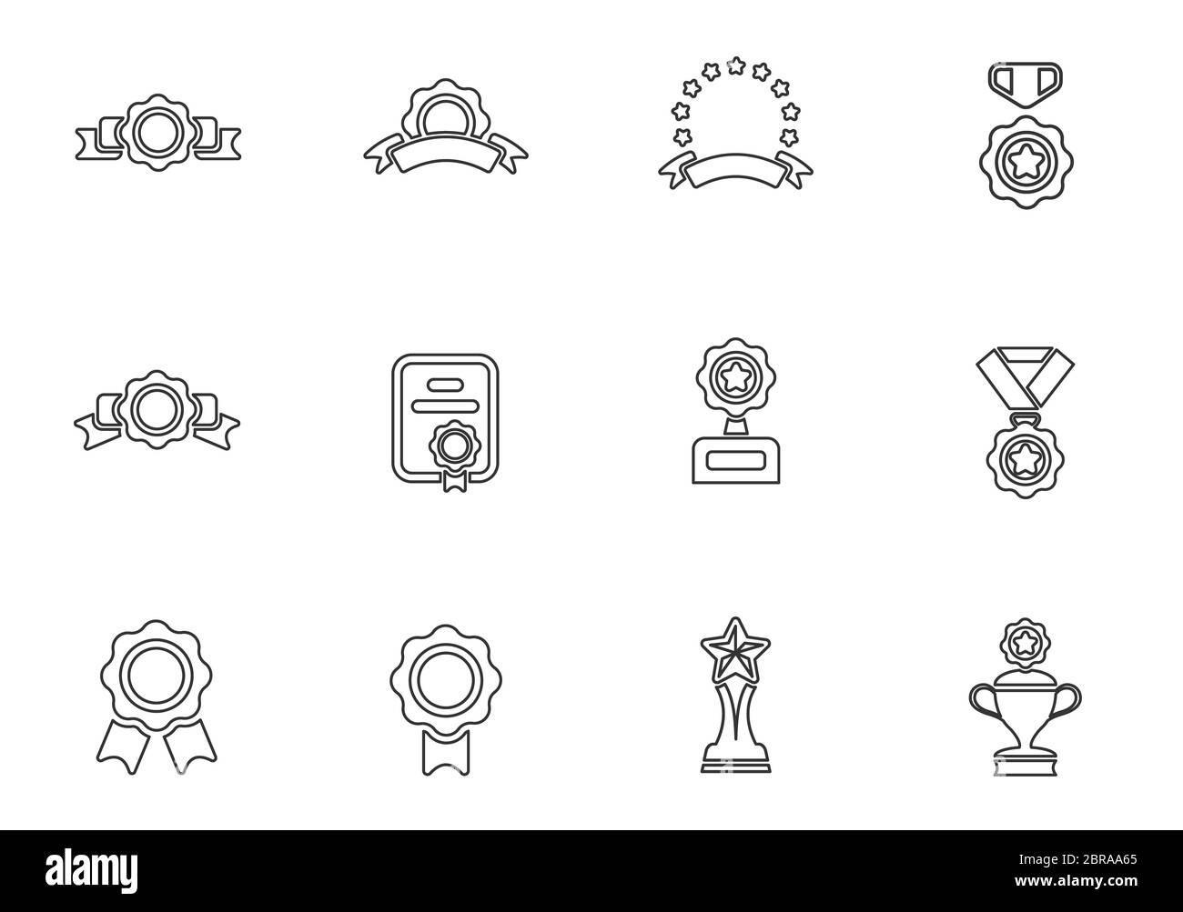 award line icons set isolated for user interface design. vector ...