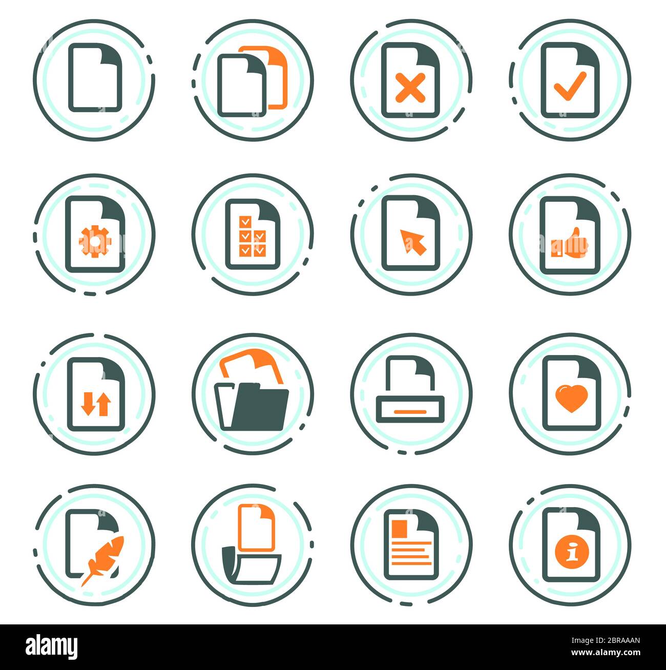 Documents vector icons for user interface design Stock Photo - Alamy