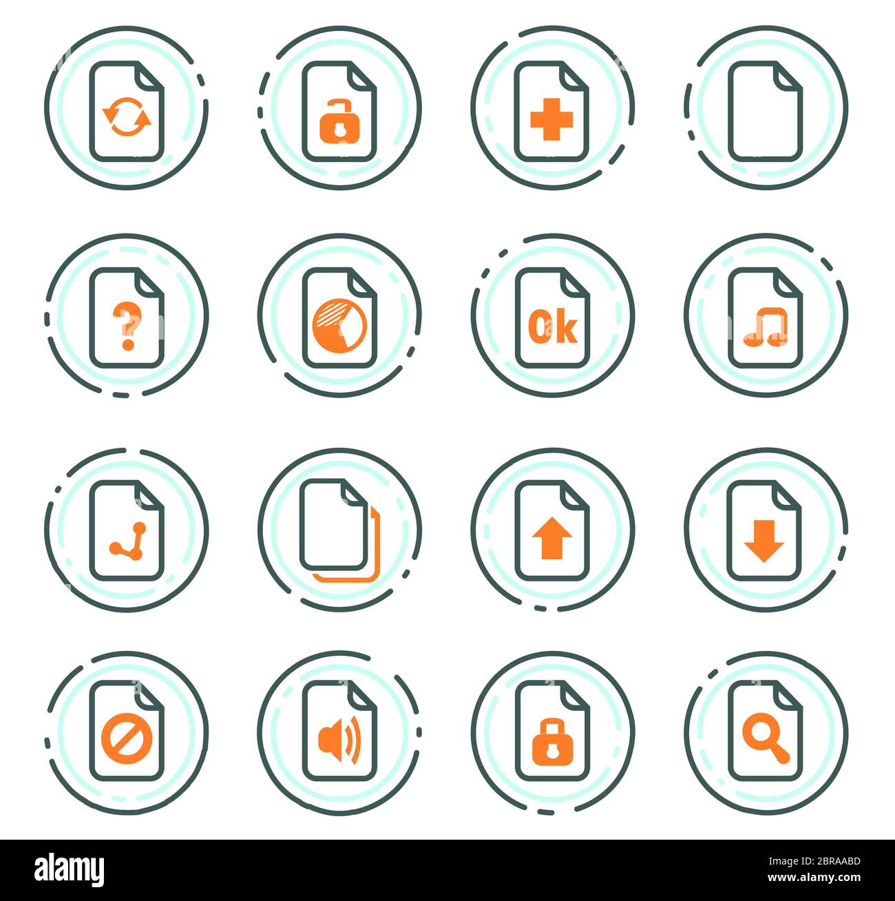 Documents vector icons for user interface design Stock Photo - Alamy