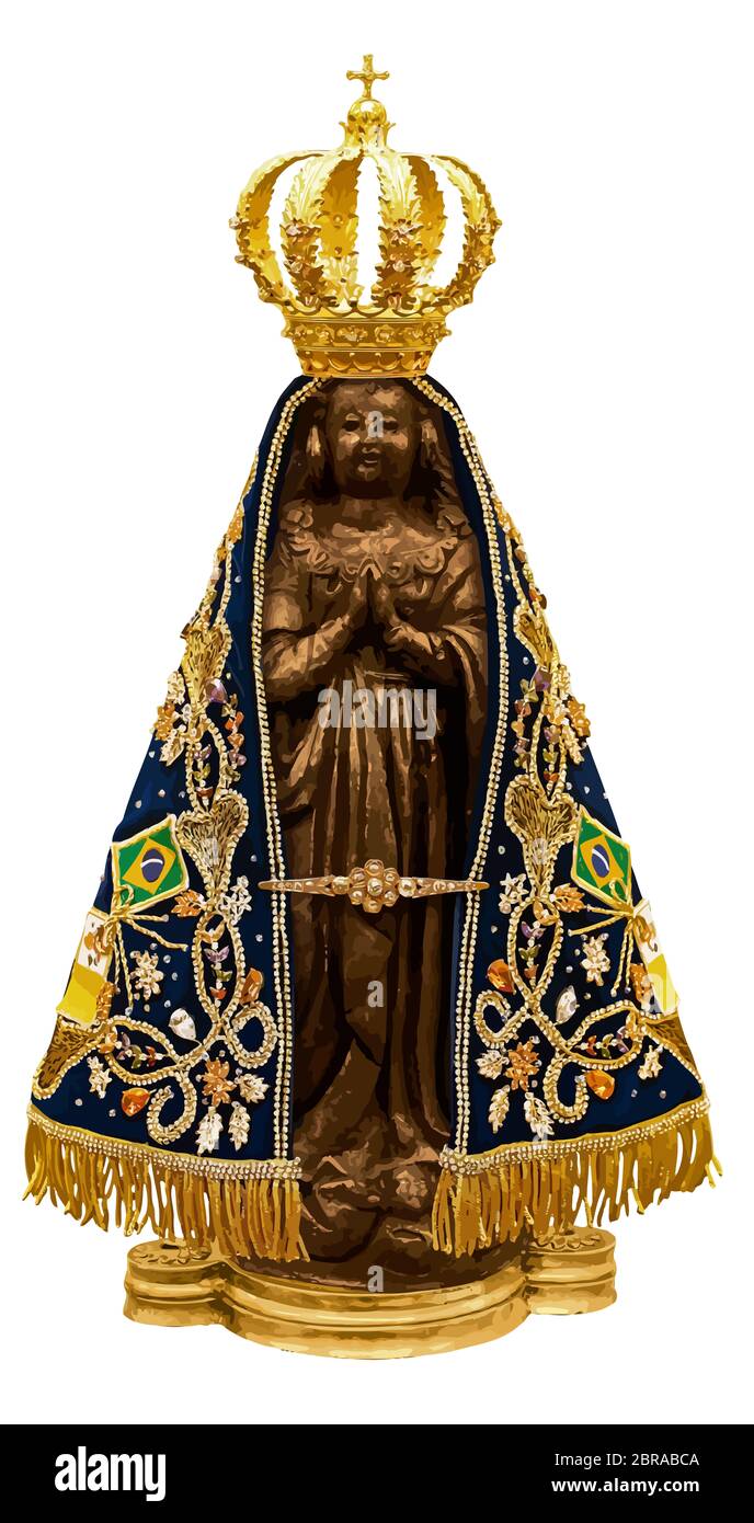 holy lady saint aparecida catholic brazilian sacred belief statue ...