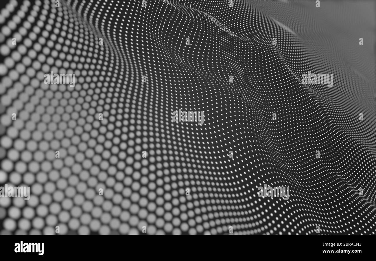 Abstract Polygonal Space Low Poly Dark Background With Connecting Dots And Lines Connection