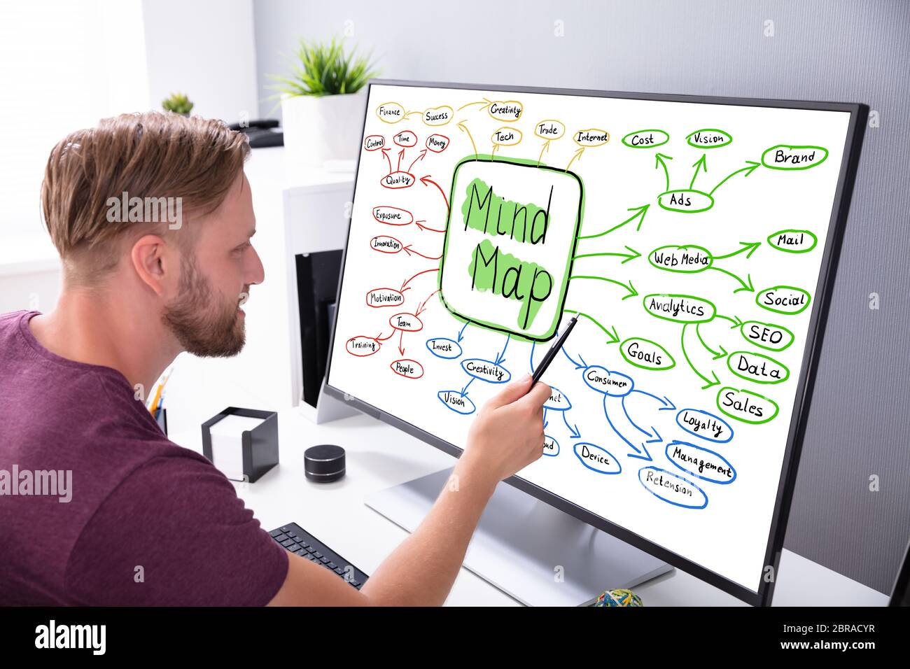 Computer map making people hi-res stock photography and images - Alamy