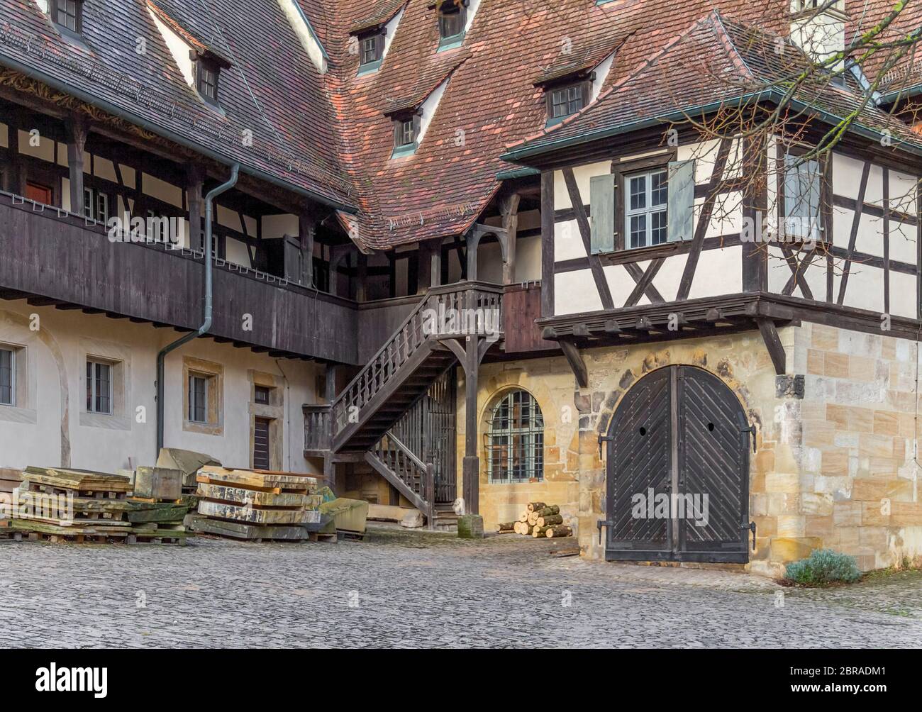 medieval location named Old Palace in Bamberg, Bavaria Stock Photo - Alamy