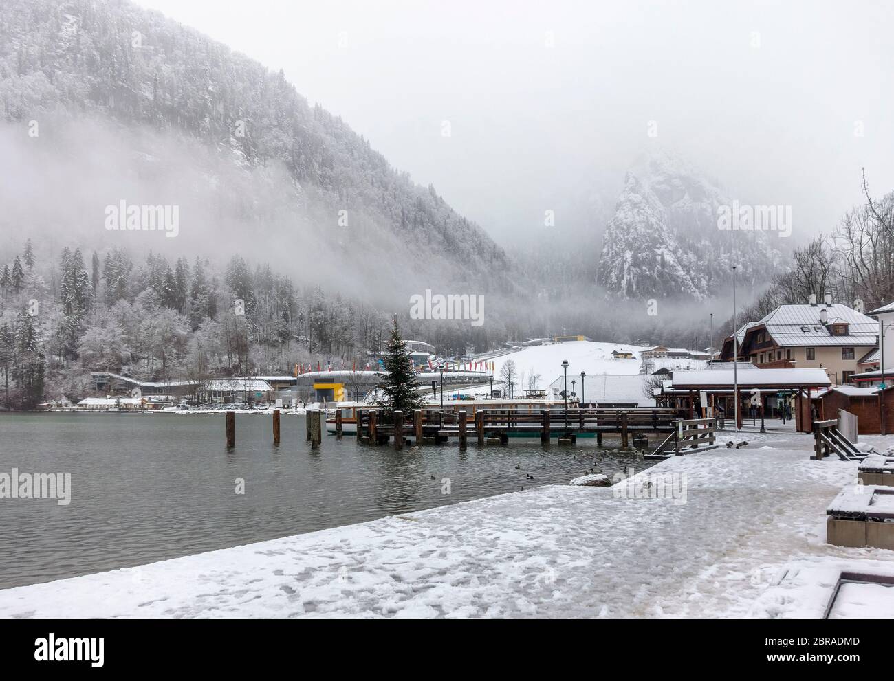 Scenery around Schoenau am Koenigssee in Bavaria at winter time Stock ...