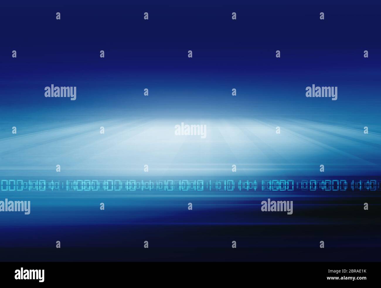 Abstract digital technology background with binary codes at front line ...