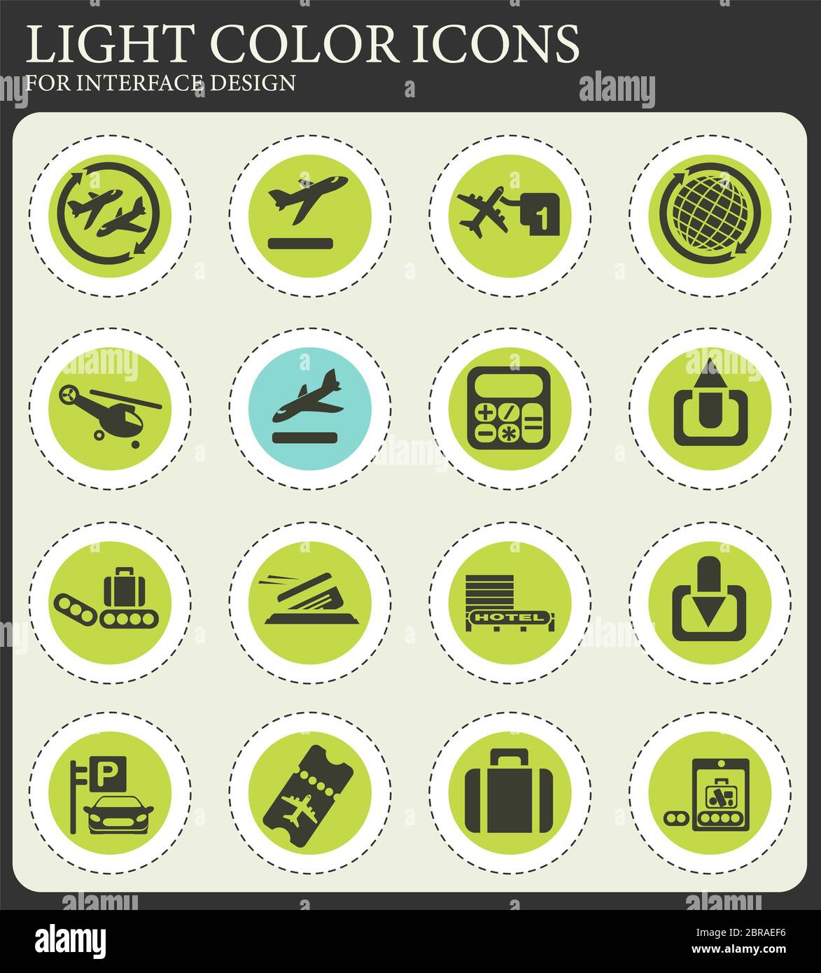 Airport simply symbols for web and user interface Stock Photo - Alamy