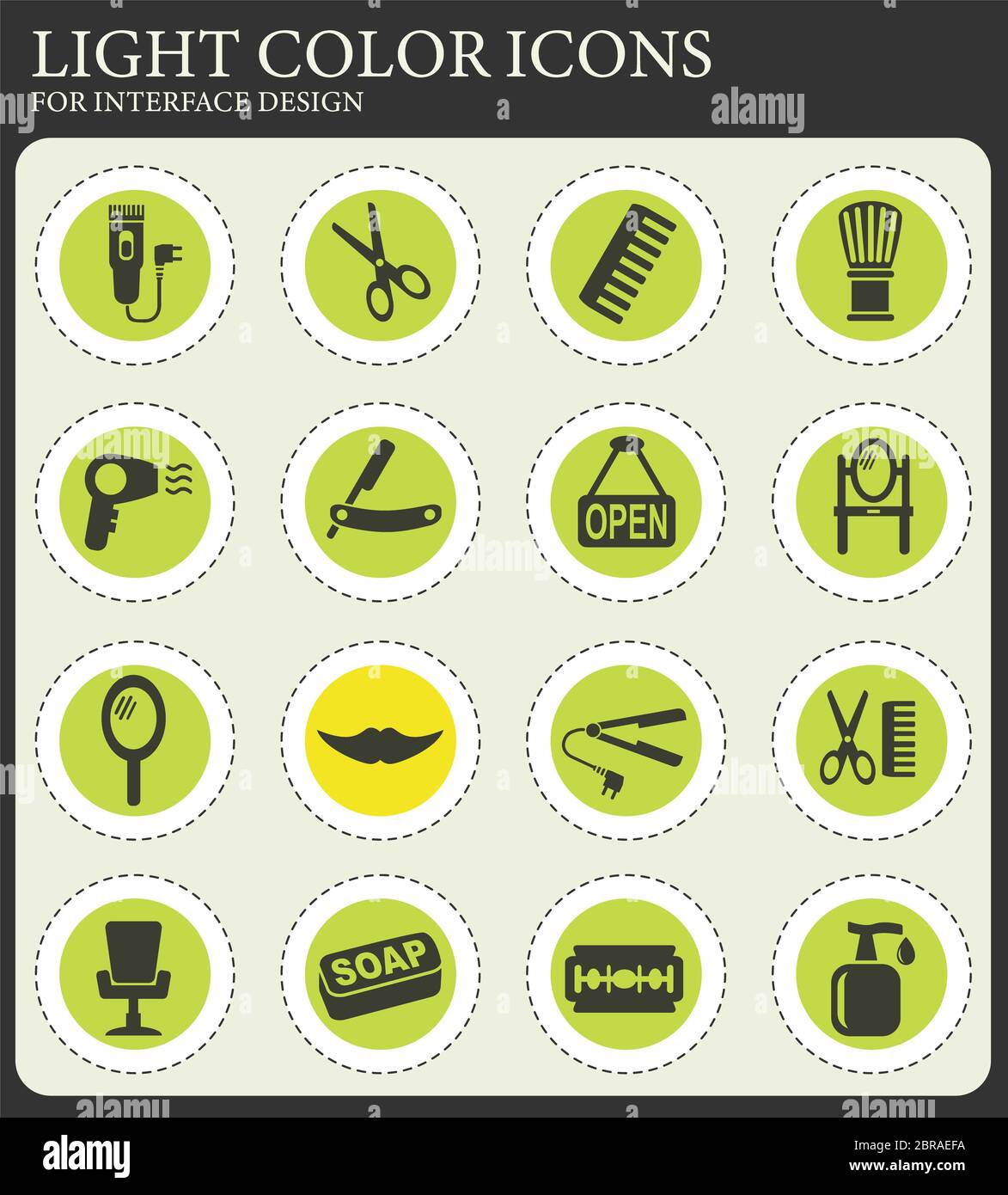 barbershop web icons for user interface design Stock Photo - Alamy