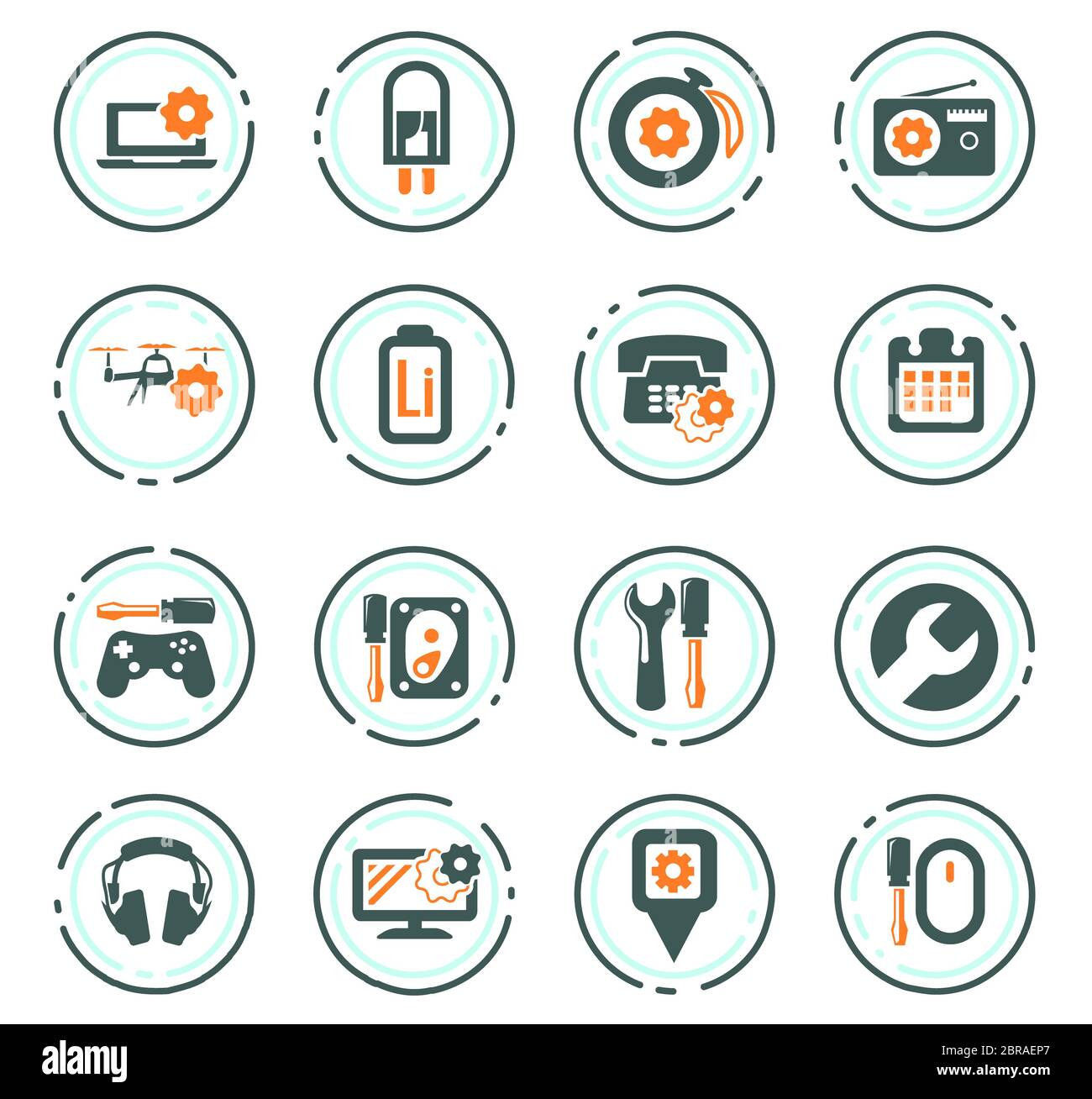 Electron icons set for web sites and user interface Stock Photo - Alamy
