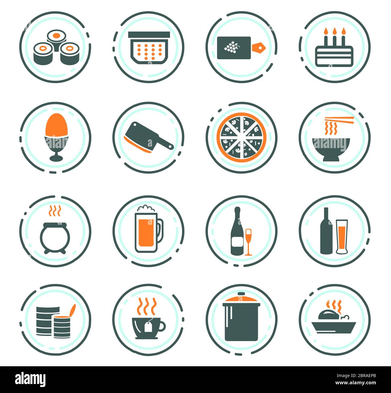Food and kitchen web icons for user interface design Stock Photo - Alamy