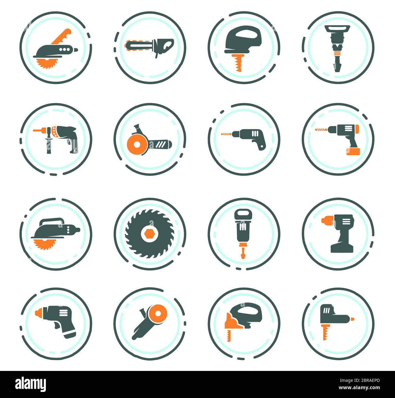 Power tools icon set for web sites and user interface Stock Photo - Alamy