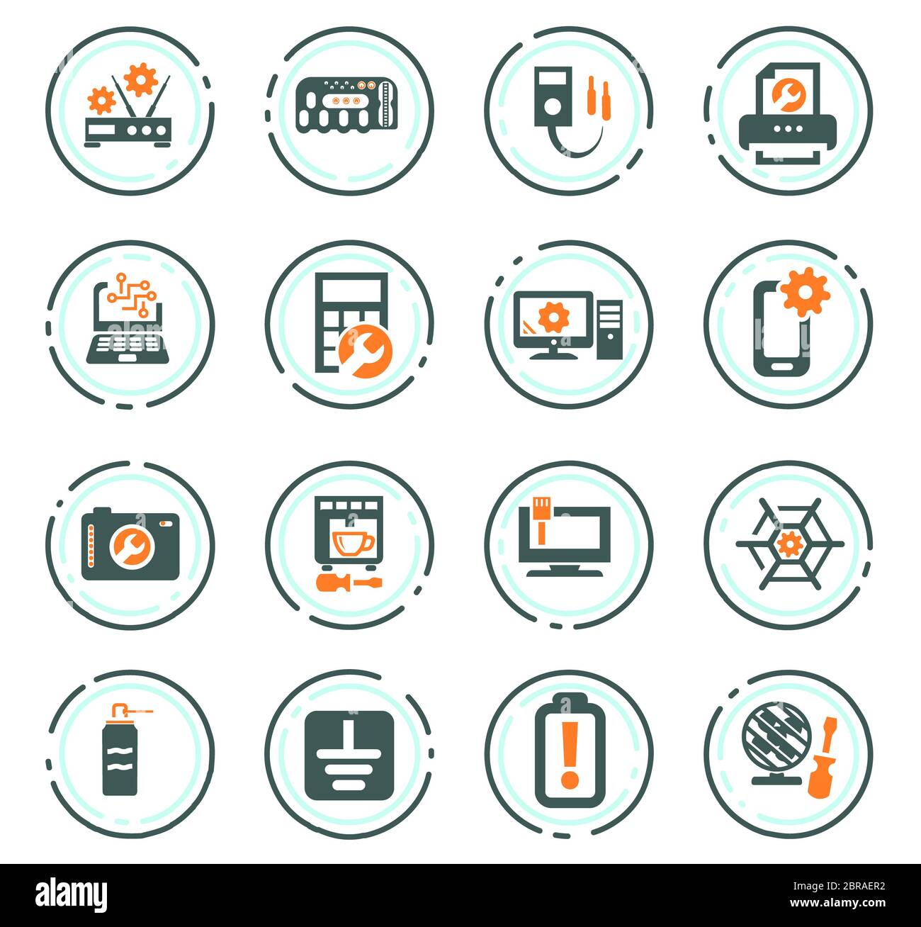 Electron icons set for web sites and user interface Stock Photo - Alamy