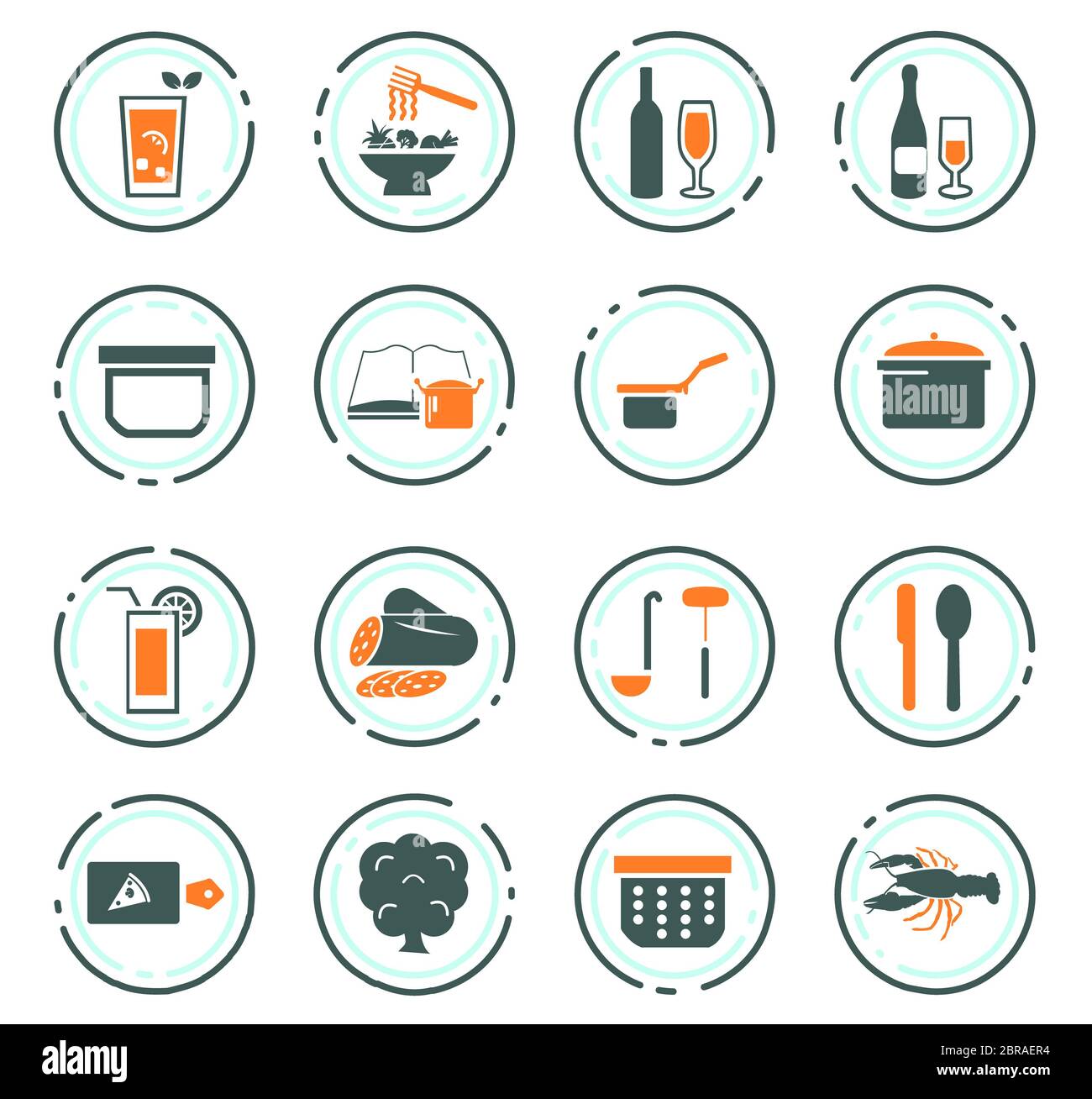 Food and kitchen web icons for user interface design Stock Photo - Alamy