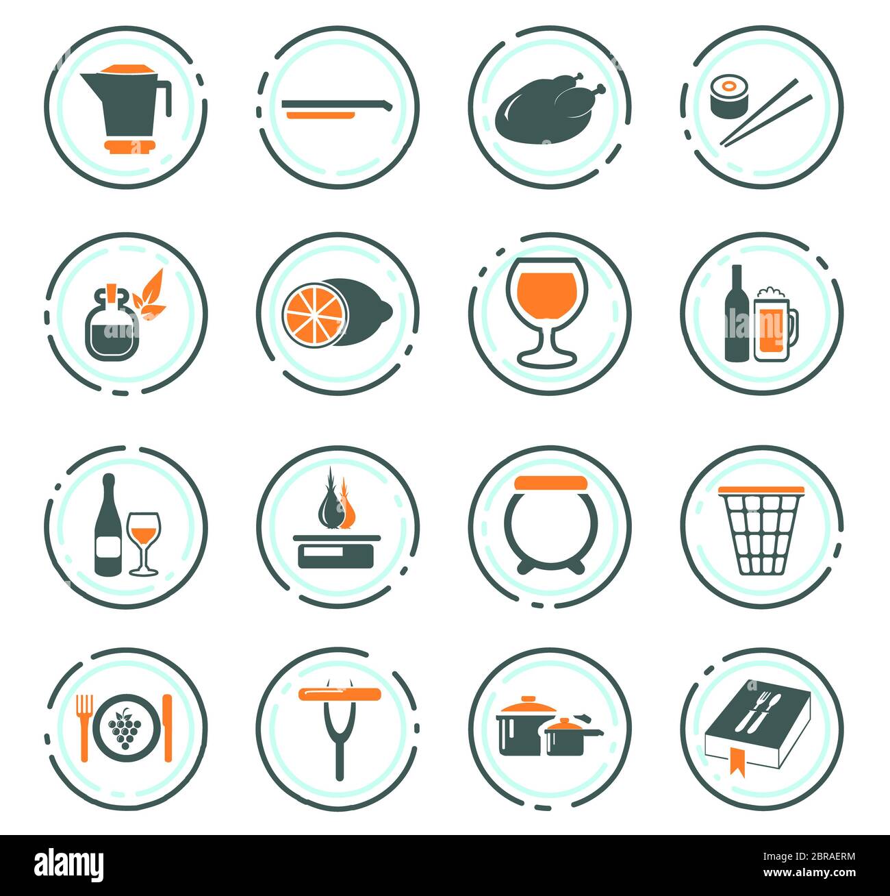 Food and kitchen web icons for user interface design Stock Photo - Alamy